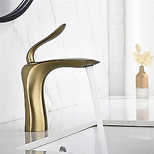 ZHANGYUEFEIFZ Bathroom Sink Faucet Sink Faucet Bathroom Basin Brass Faucet Sink Faucet hot and Cold Single Handle countertop Installation Toilet Crane Faucet (Color : Black Chrome S)