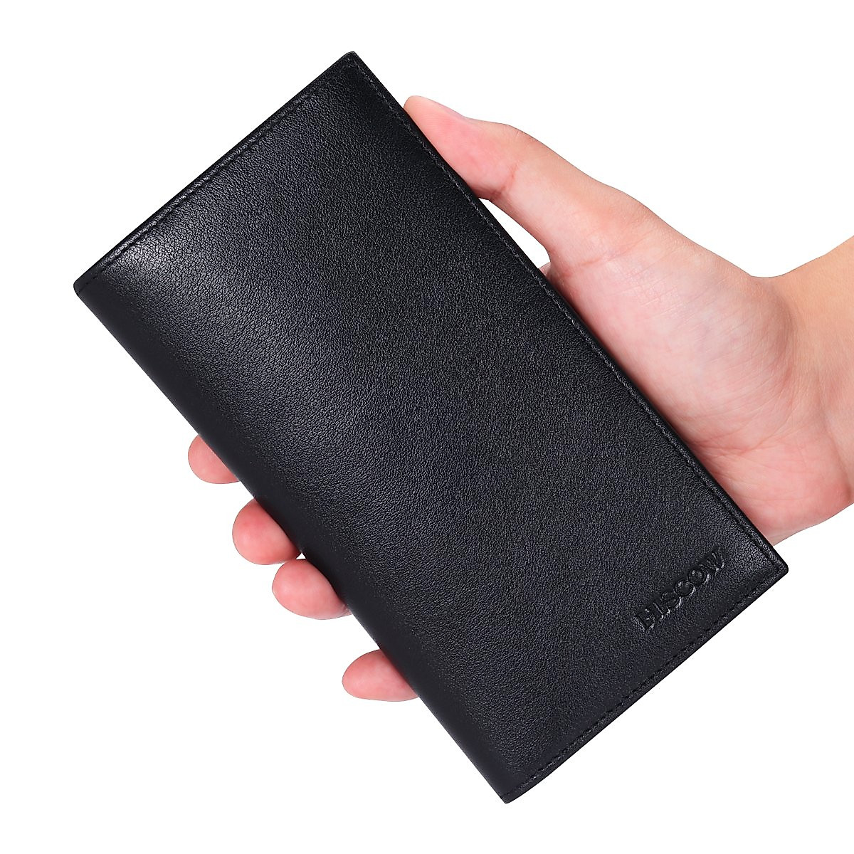 HISCOW Minimalist Checkbook Cover - Full Grain Leather