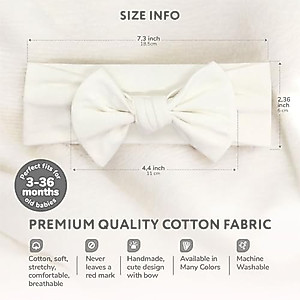 BABYGIZ Baby Girl Headbands-Infant,Toddler Cotton Handmade Hairbands with Bows Child Hair Accessories (Black, White, Gray)