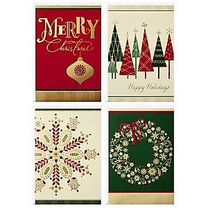 Image Arts Christmas Boxed Cards Assortment, Elegant Icons (4 Designs, 24 Cards with Envelopes)