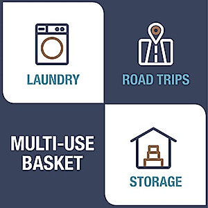 CleverMade Collapsible Fabric Laundry Basket LUXE - Foldable Pop Up Storage Organizer - Space Saving Hamper with Carry Handles, Grey, One Size