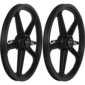 SKYWAY, Tuff II 20" 5 Spoke Black, Wheel, Front and Rear, 20'' / 406, Bolt-on, F: 100, R: 110, Rim, BMX Cassette