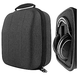 Geekria Shield Case for Large-Sized Over-Ear Headphones, Replacement Protective Hard Shell Travel Carrying Bag with Cable Storage, Compatible with Sennheiser HD660s 2, HD599, AKG K371 (Dark Grey)