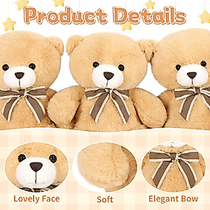 Tezituor Teddy Bear Stuffed Animals,3 Packs Bulk Teddy Bears Plush Toy, Baby Shower Teddy Bears Gift for Boys Girls Kids,12 inches