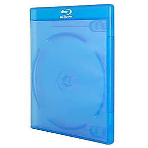 AcePlus® Double 2-Disc Blu-Ray Cases with 12mm Standard Thickness, Screen Printed Logo and Clear Wrap Around Sleeve (10-Pack)