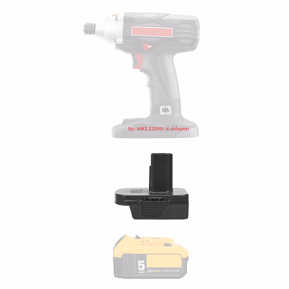 1PCS Adapter for Craftsman C3 19.2V (NOT 20v & V20) Cordless Tools Work with DeWalt 20V MAX XR DCB205 Li-Ion Battery. with 5V 2.1A MAX USB Port (Adapter Only)-US Stock