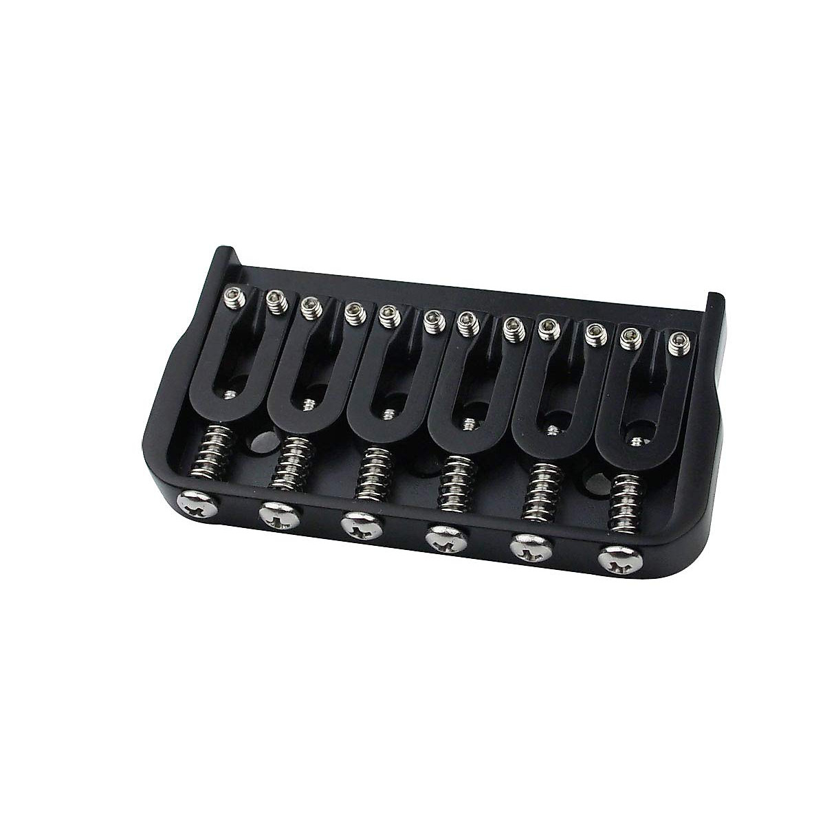 Guyker 6 String Guitar Fixed Bridge – Metal Hardtail Bridges Replacement Part for Electric Guitar (Black)