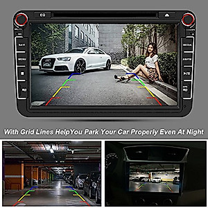 HDMEU High Definition Vehicle Backup Camera 170° Night Vision IP68 Waterproof Design Rear View Parking Camera for Tiida Hatchback/Livina/R35 GTR/250GT/Fairlady 350Z/370Z/CUBE