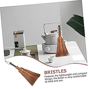 Outanaya Brown Silk Broom Outdoor Bed Broom Bristles Escoba De Goblincore Room Decor Brooms Straw Whisk Broom Mini Brush Dustpan Cleaning Supplies Small Broom Natural Handle