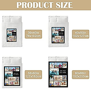 PIROPIZ Custom Blankets with Photos Text Personalized Photo Blankets Customized Throw Blanket for Men Women Birthday Housewarming Gifts