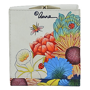 Anna by Anuschka Women’s Hand-Painted Genuine Leather Flap Organizer - Floral Melody