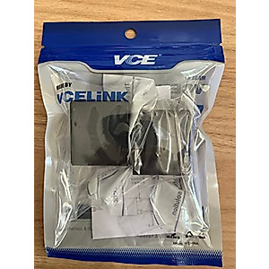 VCELINK Ethernet Splitter 1 to 2, 2-Pack RJ45 Splitter for Cat5/ Cat5e/ Cat6 LAN Cable, Internet Splitter Female to Female in Black (Please USE Them in Pairs)