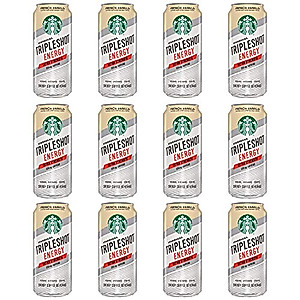 Starbucks Tripleshot Energy Extra Strength Espresso Coffee Beverage, French Vanilla, 225mg Caffeine, 15 oz cans (12 Pack)