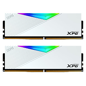 XPG Lancer RGB DDR5 6400MHz 32GB (2x16GB) CL32 UDIMM 288-Pins Desktop SDRAM DDR5 Dual Channel RAM Kit White Heatsink (AX5U6400C3216G-DCLARWH)