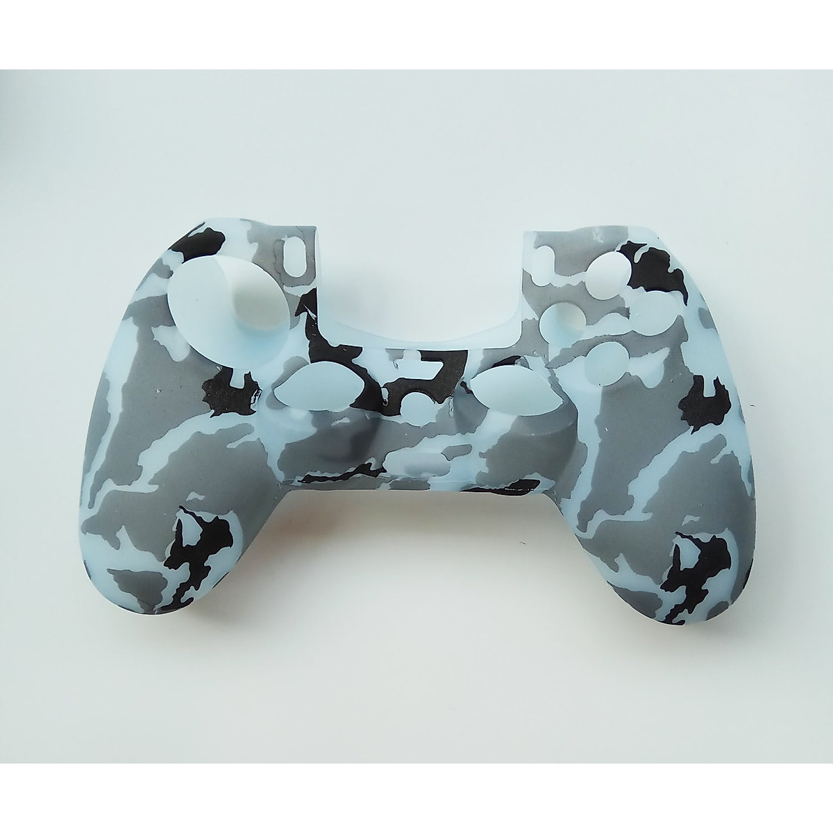 Hikfly Silicone Gel Controller Cover Skin Protector Compatible for PS4/PS4 Slim/PS4 Pro Controller (1 x Controller Cover with 8 x FPS Pro Thumb Grip Caps)(LightBlue)