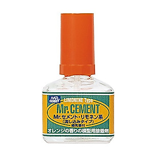 Mr. Cement Limonene Bottle NET.40ml Gundam Hobby (Brush Type) by Mr. Hobby