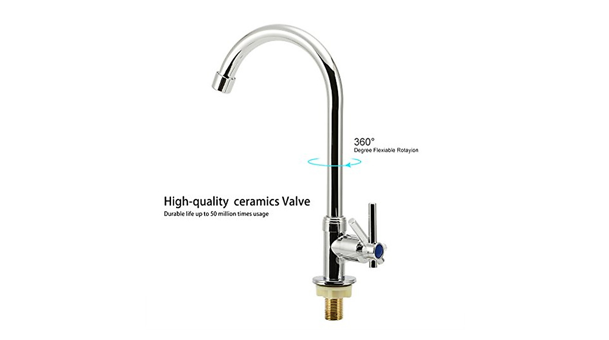 High Arc Cold Water Faucet for Kitchen & Outdoor Use