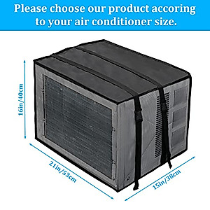 Luxiv Newest Design Mesh Window Air Conditioner Cover Outdoor, Support Window AC Unit Work Use for Outside Window Ac Cover Black Dust-Proof Waterproof AC Cover Outdoor Window AC Protection Cover