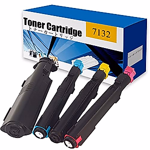 Compatible Toner Cartridge Replacement for Xerox WorkCentre 7132 7232 7242 Printer 1set-CMYK