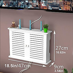 pizarra Wireless WiFi Router Storage Boxes Wooden Box Cable Wire Bracket Wall Plug Board Storage Shelf L