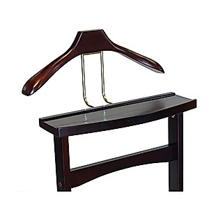 Mahogany Finish Storage Tray Wardrobe Valet