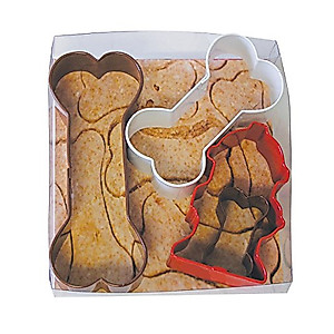 R&M International Dog Bone Cookie Cutters, Assorted Bones and Fire Hydrant, 4-Piece Set