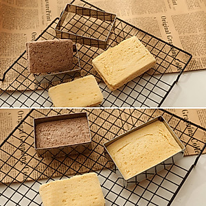 Kyerbaino 5Pcs Rectangle Cookie Cutter Set, Stainless Steel Biscuit Baking Molds Fondant Cake Cookie Cutter Rectangle Shaped Cutter