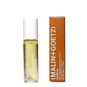 Malin + Goetz Leather Perfume Oil, 0.3 Fl. Oz. - Men & Women Rustic Modern Scented Oil, Fragrance Oil, Roll On Mini Perfume Body Oil, Vegan & Cruelty-Free