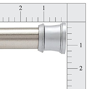 Interior Living 42-72 in. Adjustable Standard Shower Rod, Brushed Nickel