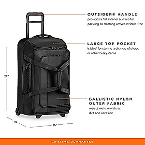 Briggs & Riley Wheeled Duffle, Black, Checked-Medium 27-Inch