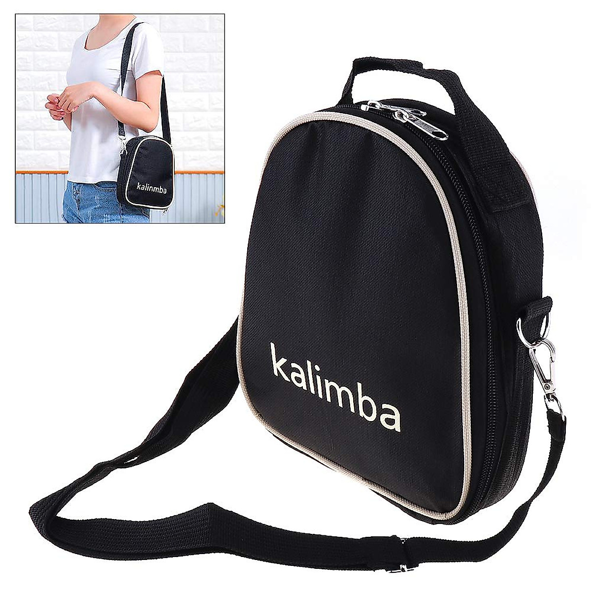 YiPaiSi Kalimba Storage Bag, 17/15/10 Keys Thumb Piano Mbira Case Shoulder Bag, Storage Bag for Kalimba Mbira Thumb Piano Carrying Case Handbag