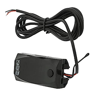 3 in 1 Motorcycle Meter, Motorcycle Voltmeter Motorcycle Thermometer Transparent Acrylic with Installation Accessories for Motorcycle (Blue)