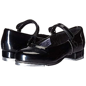 Leo Baby-Girl's Rhythm TAP Dance Shoe, Black, 7 Medium US Toddler