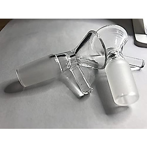 14M-M, Bowl Funnel Body Glass Funnel, Transparent Bowl Funnel 4PCS