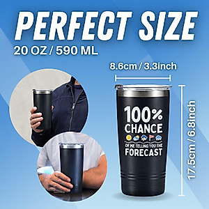 Onebttl Weather Meteorology Gifts for Weatherman, Weather Enthusiasts, Storm Tornado Chaser, Tumbler Travel Coffee Mug, Stainless Steel Insulated with Lid and Straw, 20oz/590ml - Forecast