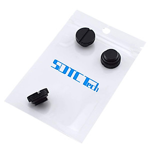 SDTC Tech 6 Pack G1/4" Plug Fitting with O-Ring for PC Water Cooling Systems, Black