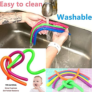 HYMONA 18 Packs Large Monkey Noodles 32CM/13 INCHES,Pull up to 7 feet (BPA/Phthalate/Latex-Free),Strengthen Stretchy Strings