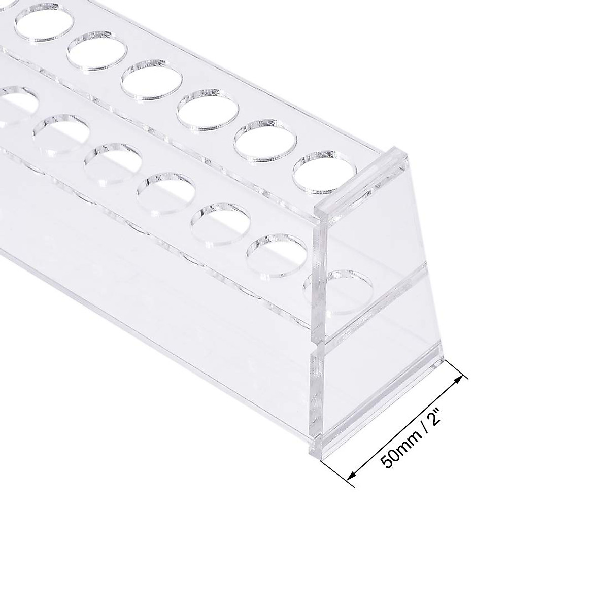 uxcell Acrylic Test Tube Holder Lab Stand Rack 12 Wells for 10ml Centrifuge Tubes Clear