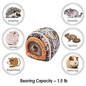 KAMEIOU Portable Small Animals Hedgehog Hamster Carrier Bag Case with Detachable Strap Zipper Breathable Small Guinea Pig Rat Chinchillas Hamster Hedgehog Carrier Pounch Bag for Small Animal Carriers