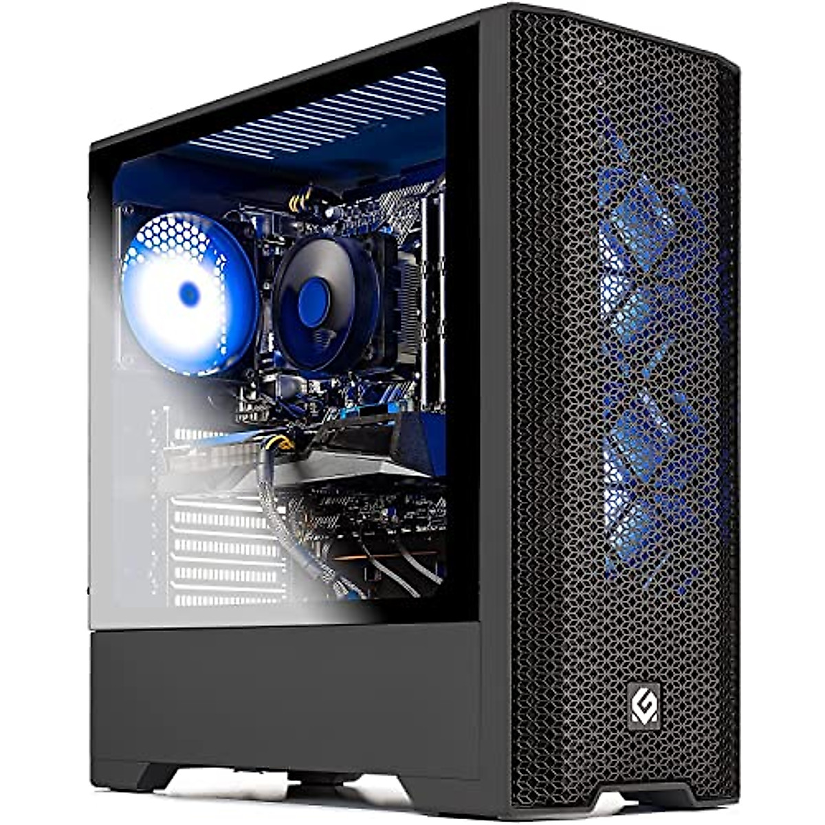 Skytech Gaming Blaze 3.0 Black Gaming PC Desktop – AMD Ryzen 5 3600 3.6 GHz, RX 6600XT, 1TB NVME SSD, 16G DDR4 3200, 600W Gold PSU, AC Wi-Fi, Windows 10 Home 64-bit