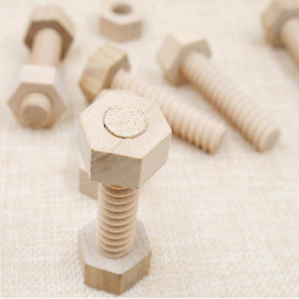 Milageto Wooden Toy Nuts and Bolts Kids Child Baby Preschool