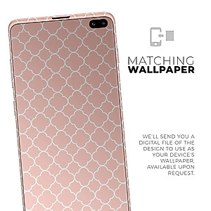 DesignSkinz The Mint Pink Morocan Pattern Protective Vinyl Decal Wrap Skin Cover Compatible with The Samsung Galaxy S20 (Screen Trim & Back Glass Skin)