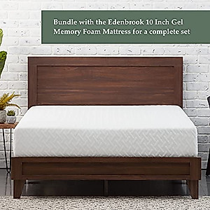 Edenbrook Delta Queen Bed Frame with Headboard – Wood Platform Bed Frame - Wood Slat Support- No Box Spring Needed - Compatible with All Mattress Types - Rustic Mahogany
