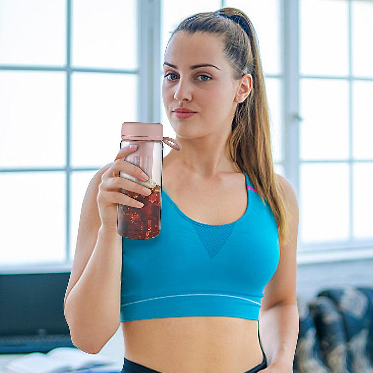 RFSHOP Iced Coffee Maker, Cold Brew Coffee Maker, Iced Tea Maker, Cold Brew Maker, Leakproof Portable Cold Brew Jar For Outdoor Sports Travel Hiking Camping Fitness Gym