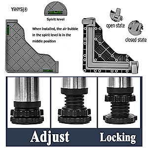 Pedestal for Washing Machine Dryer Refrigerator Stand Height 5.5-6.7 inches Heavy-Duty Adjustable Appliance Base Fridge Stand for Vertical Air Conditioner Dishwasher (4 legs,grey)