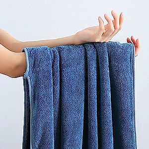 Galxury Bath Towel Set for Bathroom 8 Piece-2 Bath Towels 2 Hand Towels 4 Washcloths Microfiber Coral Velvet Towels Soft and Absorbent Towel LightGray