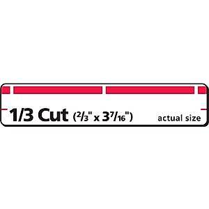 Avery TrueBlock File Folder Labels, 2/3" x 3-7/16", 1,500 Printable Labels, White/Red, Permanent (5066)