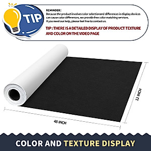 ONine Leather Repair Patch，Leather Repair Tape, 12 x 48 inches Leather Repair Patch for Furniture,Vinyl Repair Kit，Leather Couch Patch，for Sofas, Furniture, Car Seats, Office Chairs(Black)