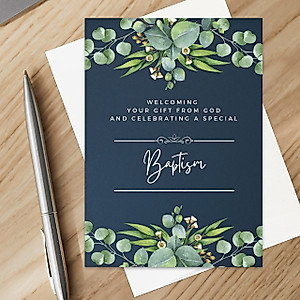Baby Baptism Card for Baby Girl, Baby Boy Christian Religious Baptism Card for Girl, Boy (Pack of 12)