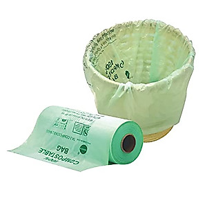 Tankon 250 Count, 15"x17", Compostable Produce Bags OR 250 Bags, 2.6 Gallon 100% Compostable Bags, 9.84 Liter, ASTM D6400 BPI & OK Compost Home Certified.